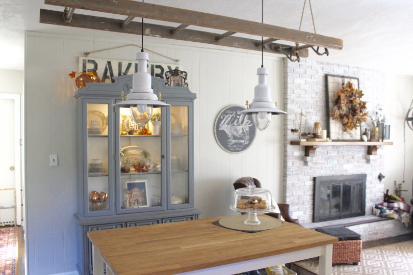 Antique Ladder and Pendant Lights - Life on Shady Lane