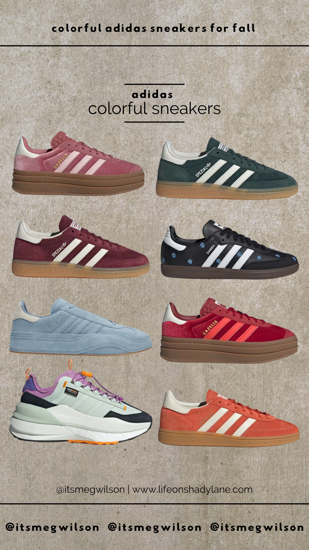 Colorful adidas sneakers for fall - Life on Shady Lane